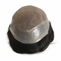 China 6inch Ultra Hold Super Thin PU Skin Fine Mono Base Undetectable Light Remy Short Human Hair Toupee for sale