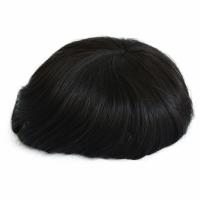 China 6inch Ultra Hold Super Thin PU Skin Fine Mono Base Undetectable Light Remy Short Human Hair Toupee for sale
