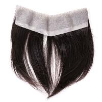China Super PU Skin Hair Topper 100% Human Hair Right Toupee Design with Invisible V Loop Front for sale