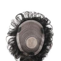 China The Perfect Solution for Men Real Remy Hair Topper Replacement System in 1B Black for sale