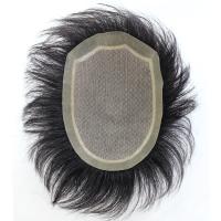 China The Perfect Solution for Men Real Remy Hair Topper Replacement System in 1B Black for sale