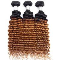 China Full Cuticle Ombre Deep Wave Hair Bundles The Perfect Blend of and Affordability for sale