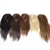 China High Density European Free Part Silk Top Base 1B Real Remy Raw Hair Toupee Wig Pieces Toppers for Women for sale