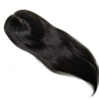 China High Density European Free Part Silk Top Base 1B Real Remy Raw Hair Toupee Wig Pieces Toppers for Women for sale