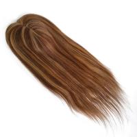China High Density European Free Part Silk Top Base 1B Real Remy Raw Hair Toupee Wig Pieces Toppers for Women for sale