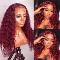 China Yes Virgin Hair 100% Human Hair Brazilian Hair Hd Lace Frontal Wigs Vendors 99J Burgundy for sale