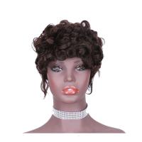 China Remy Hair Brazilian Hair Grade Machine Made Curly Pre Plucked Wigs for Black Women for sale