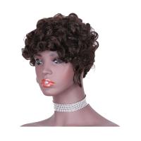 China Remy Hair Brazilian Hair Grade Machine Made Curly Pre Plucked Wigs for Black Women for sale