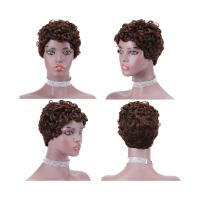 China Remy Hair Brazilian Hair Grade Machine Made Curly Pre Plucked Wigs for Black Women for sale