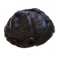 China Natural Human Hair Men's Toupee with Full Lace Base and European Virgin Hair Toppers for sale