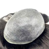China Natural Human Hair Men's Toupee with Full Lace Base and European Virgin Hair Toppers for sale