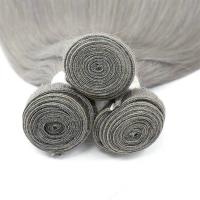China Indian Virgin Raw Cuticle Aligned Grey Grade 10A Human Hair Bundles from India Vendor for sale