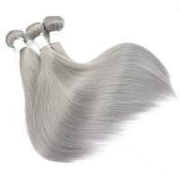 China Indian Virgin Raw Cuticle Aligned Grey Grade 10A Human Hair Bundles from India Vendor for sale