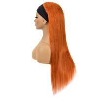 China Ginger Color Headband Wigs for Black Women Fast Shipping Bone Straight Human Hair for sale
