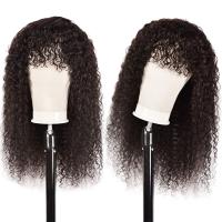 China Natural Black Grade 10A 100% Raw Virgin Human Hair Glueless Wigs with Bangs 150% Density for sale