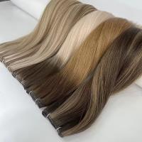 China Double Drawn 100% Human Hair Genius Weft Trend Russian Thin Invisible Hair Extensions for sale
