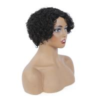 China Swiss Lace Base Material Pixie Cut Human Hair Wigs for Black Women Remy Hair Grade for sale
