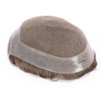 China 80% Light Density Men's Toupee with Full Hand Tied Technique and Straight Style for sale