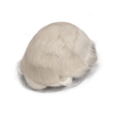 China Right Toupee Design Russian Hand Tied Full Scalp HD Lace Human Hair System Wig Virgin Hair for sale