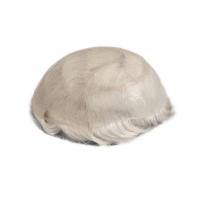 China Right Toupee Design Russian Hand Tied Full Scalp HD Lace Human Hair System Wig Virgin Hair for sale