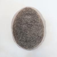 China Australia Base 130% High Density Mens Short Hairpieces Natural Grey 6x8 Human Hair Toppers for sale