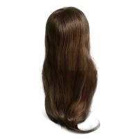 China 20 Inch Light Brown Highlights Human Remy Hair Toppers Brazilian Hair Toupee Lace PU Base for sale
