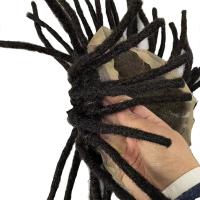 China Remy Hair Full Swiss Lace Base Dreadlock Toupee 60% Density Human Hair Topper for Men for sale