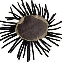 China Remy Hair Full Swiss Lace Base Dreadlock Toupee 60% Density Human Hair Topper for Men for sale