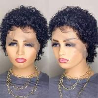 China Double Drawn Free Part Cap Size Average Size Curly Wigs Suitable Dying Colors ALL COLORS for sale