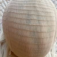 China 6x6 Handtied Topper Free Part Silk Top Base Platinum Blonde Clip in Toupee for Custom Made for sale