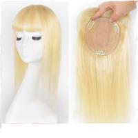 China 6x6 Handtied Topper Free Part Silk Top Base Platinum Blonde Clip in Toupee for Custom Made for sale