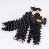 China Suitable Dying Colors Afro Kinky Bulk Human Hair Extension for Braiding Virgin Hair Yes for sale
