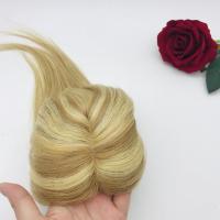 China 0.2KG Natural Blonde Hand Tied Weft Virgin Human Hair Topper for Women Brazilian Hair for sale