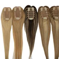 China 0.2KG Natural Blonde Hand Tied Weft Virgin Human Hair Topper for Women Brazilian Hair for sale