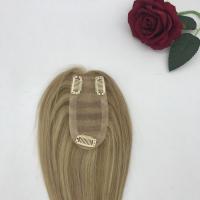 China 0.2KG Natural Blonde Hand Tied Weft Virgin Human Hair Topper for Women Brazilian Hair for sale