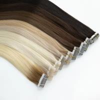 China Invisible Blonde Tape In Seamless 100 Human Hair Extension Kinky Straight Double Drawn Raw Virgin Hair for sale