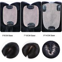 China Virgin Hair European 3x5 Silk Top Base 130 Density Straight Human Hair Topper for Women for sale