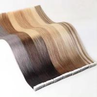 China Invisible Blonde Tape In Seamless 100 Human Hair Extension Kinky Straight Double Drawn Raw Virgin Hair for sale