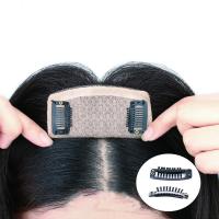 China 180% Density Remy Hair Toupee with Silk Base Top and 24mm Toupee Texture Length 30cm for sale