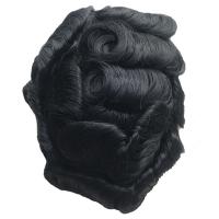 China Natural Black Hair Toupee 6x8 French Lace Men's Hair Patch Chinese Hair 110% Density for sale