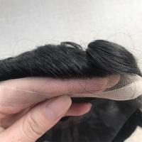 China Natural Black Hair Toupee 6x8 French Lace Men's Hair Patch Chinese Hair 110% Density for sale