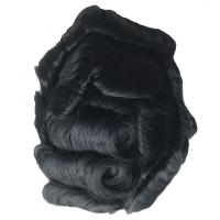 China Natural Black Hair Toupee 6x8 French Lace Men's Hair Patch Chinese Hair 110% Density for sale