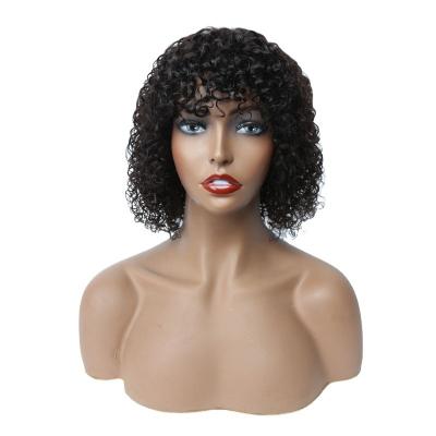 China Swiss Lace Base Short Pixie Cut Wigs for Black Women Raw Brazilian Virgin Afro Curly for sale