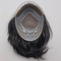 China Four Eyes Base Material Swiss Lace Front Human Virgin Hair Toupee for Men 110% Density for sale