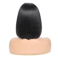 China Peruvian Bob Wigs for Black Women Black Color Remy Natural Bone Straight U Part Wig Long for sale