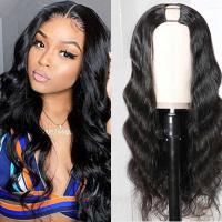 China 150% Density Brazilian Remy Body Wave Hair U Part Wigs Middle Open for Black Women for sale