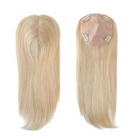 China European Hair Full Cuticle Free Part Silk Base Clip In Human Hair Topper for Women for sale
