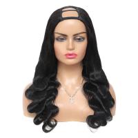 China 150% Density Brazilian Remy Body Wave Hair U Part Wigs Middle Open for Black Women for sale