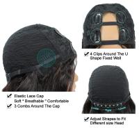 China U Part Brazilian Virgin Machine Made Wig Vendor Soft and Shiny No Tangle Average Size for sale