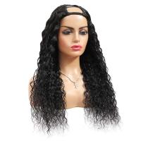 China Raw Indian Water Wave Curly U Part Wig with OEM ODM Service and 100% Top Human Hair for sale